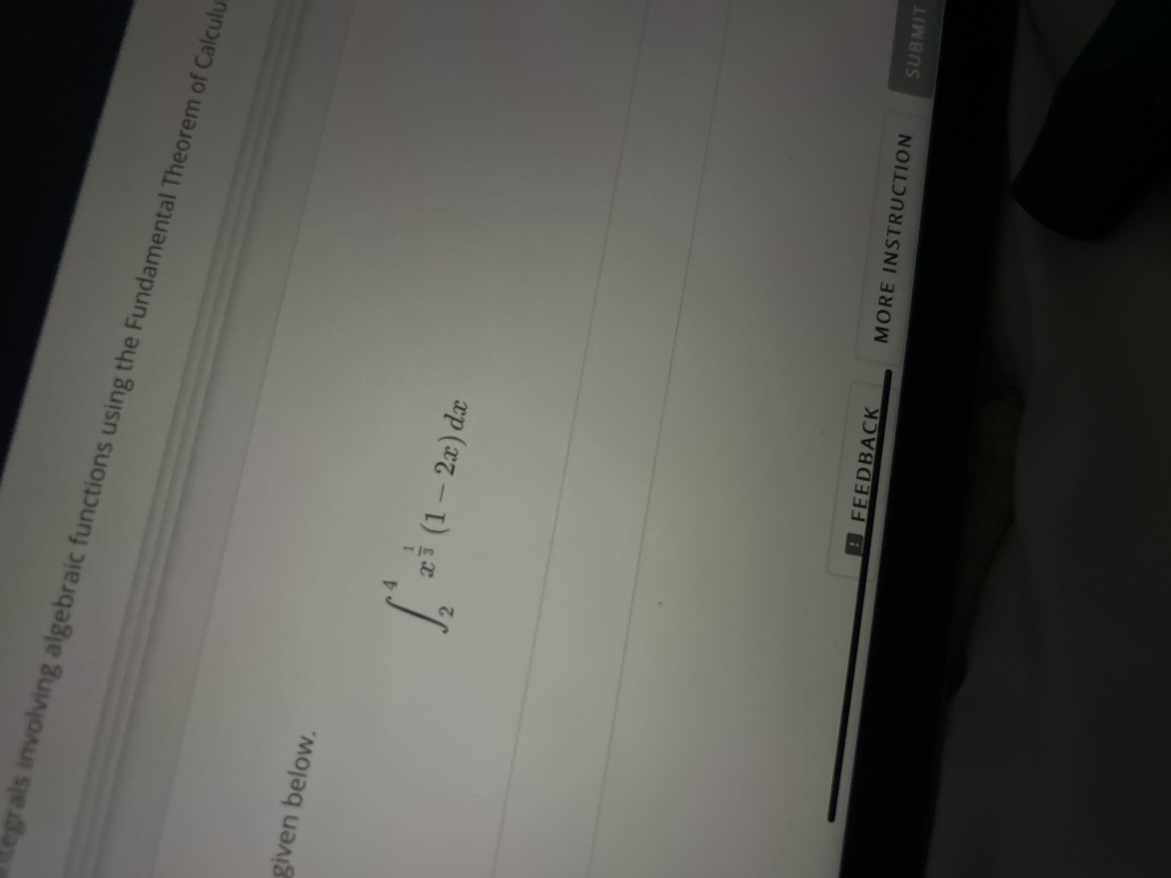 Solved wegrals involving algebraic functions using the | Chegg.com