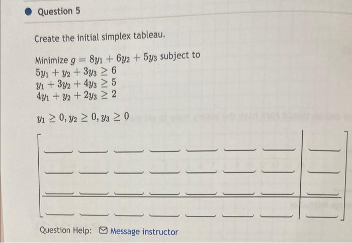 Solved Create the initial simplex tableau. Minimize | Chegg.com