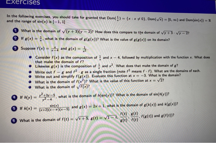 Solved Exercises In the following exercises, you should take | Chegg.com