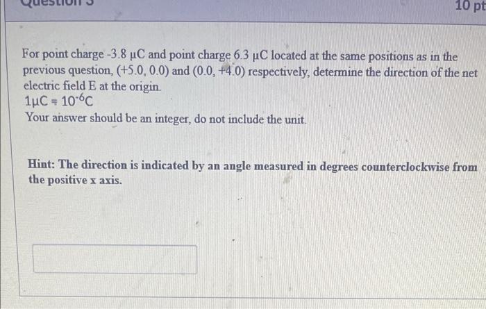 Solved Question 1 10 Pts Two Point Charges Qa And Qb Are