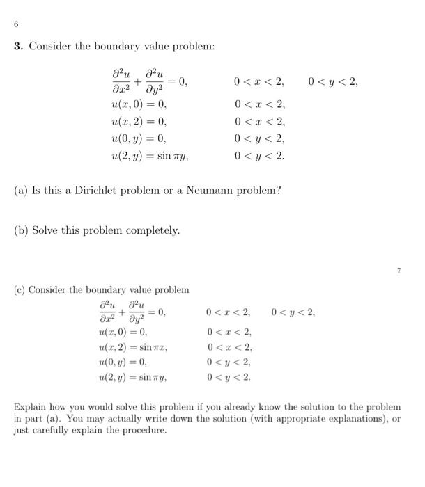 Solved 3. Consider the boundary value problem: | Chegg.com