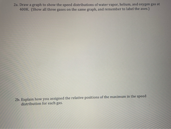 Solved 2a. Draw a graph to show the speed distributions of | Chegg.com