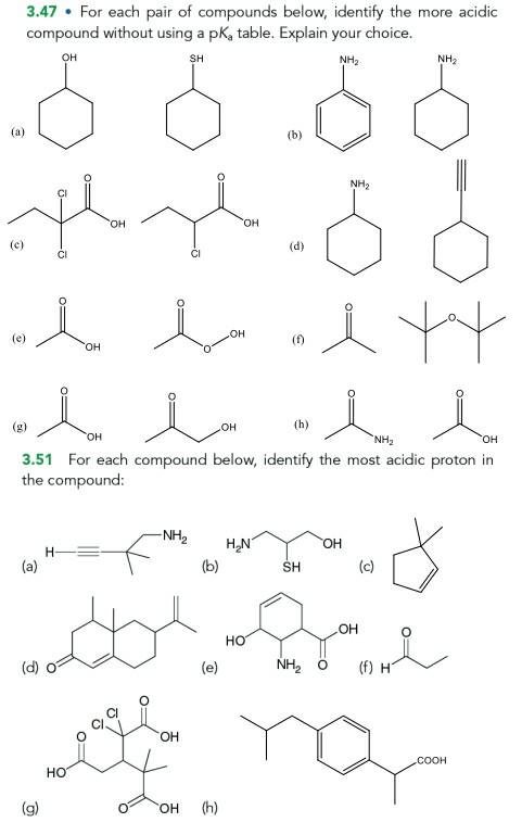 Solved 3.47 - For each pair of compounds below, identify the | Chegg.com