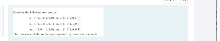 Solved Consider the following row | Chegg.com