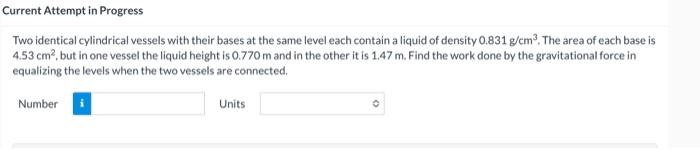 Solved Two identical cylindrical vessels with their bases at | Chegg.com