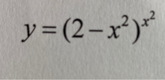 Solved y= (2 -x) | Chegg.com