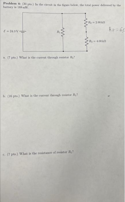 Solved Problem 4: (30 pts.) In the circuit in the figure | Chegg.com