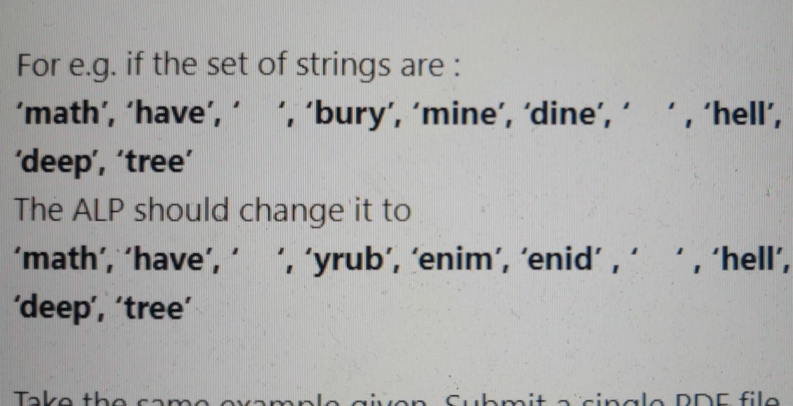 Solved Write an ALP that will examine a set of strings. The | Chegg.com