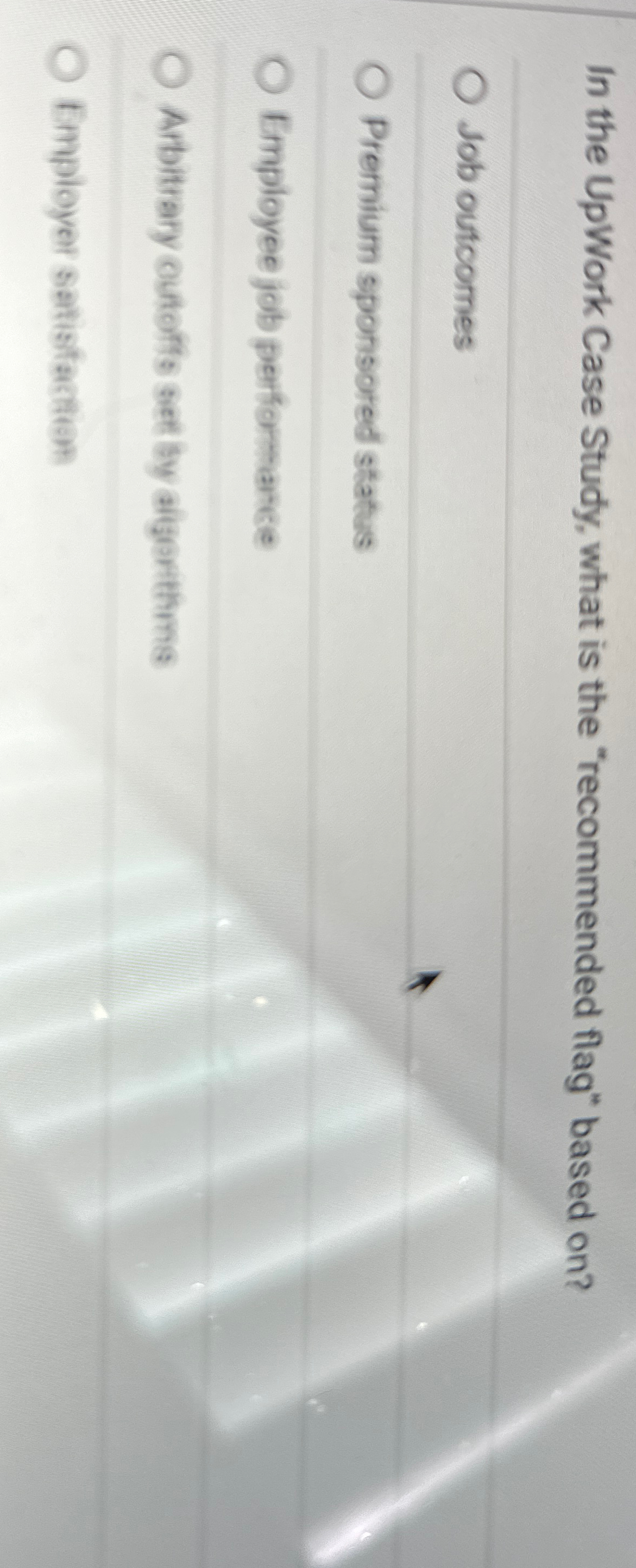 Solved In the UpWork Case Study, what is the "recommended | Chegg.com