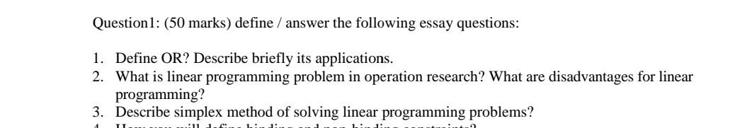 Solved Question 1: (50 marks) define / answer the following | Chegg.com
