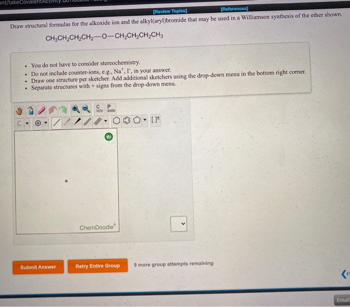 Solved CH3-0-CHCH3 [Review Toples] [References) Draw | Chegg.com