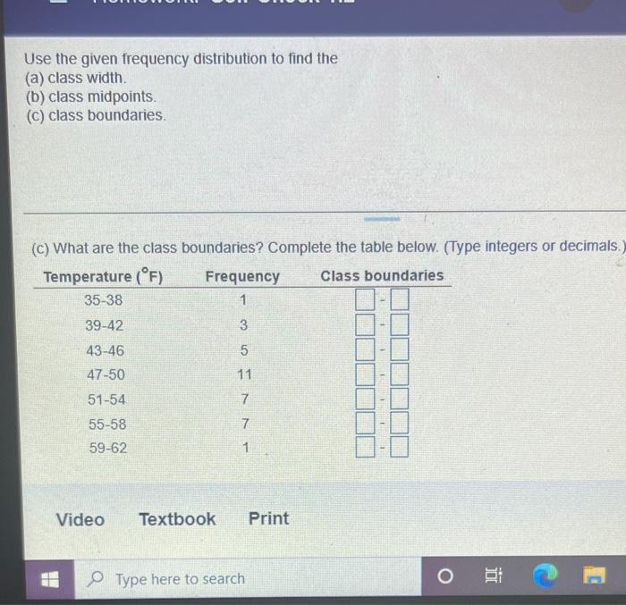 Solved Use the given frequency distribution to find the (a) | Chegg.com