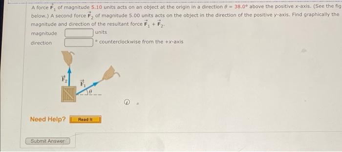 [solved] A Force F {1} Of Magnitude 5 10 Units