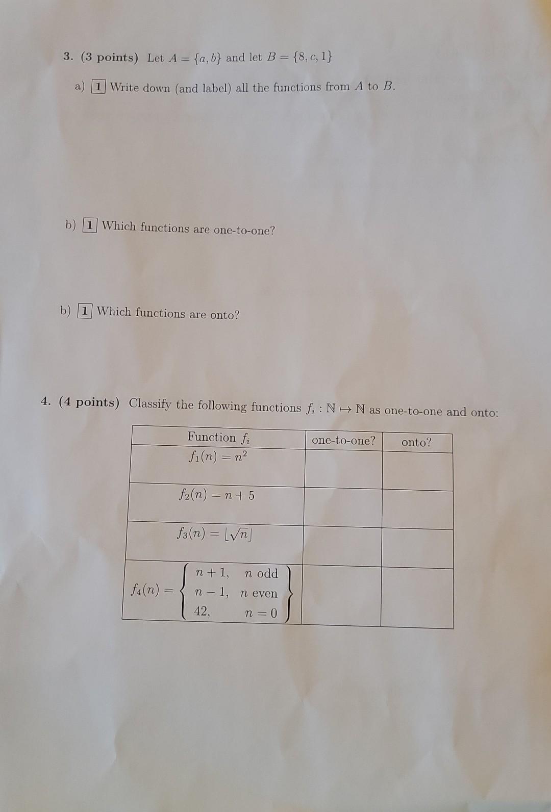 Solved 1. (2 points) Let A={1,2,3,9}, and let B={1,3,7}. a) | Chegg.com