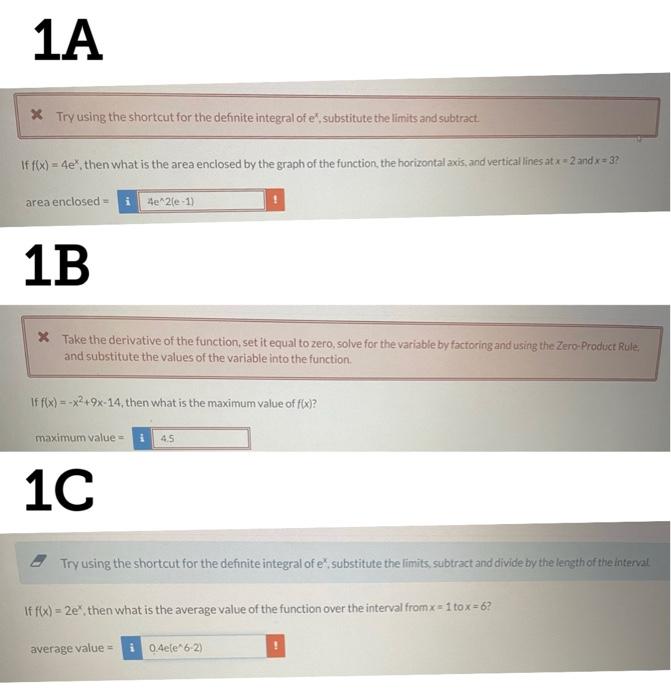 Solved 1B 1C | Chegg.com