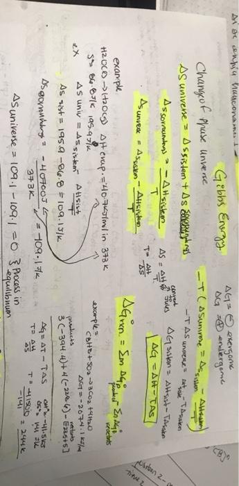Solved Calculate Δs ° Rxn For The Following Reaction S °