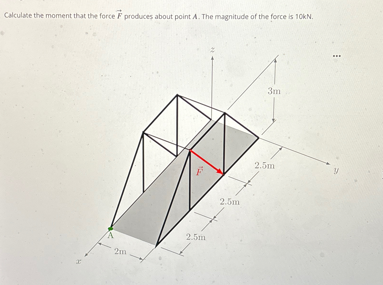 Solved Calculate the moment that the force vec(F) ﻿produces | Chegg.com