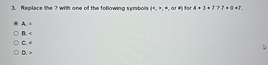 Solved Replace the ? ﻿with one of the following symbols , | Chegg.com