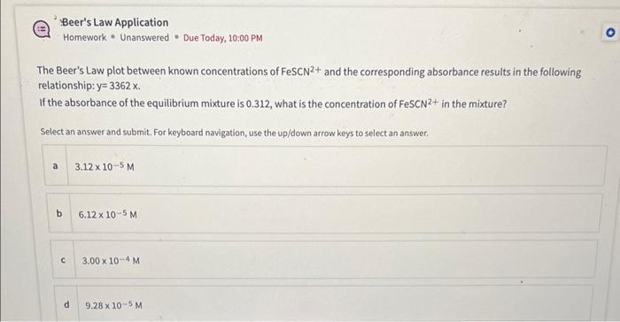 Solved Calculating Initial Concentrations Homework = | Chegg.com