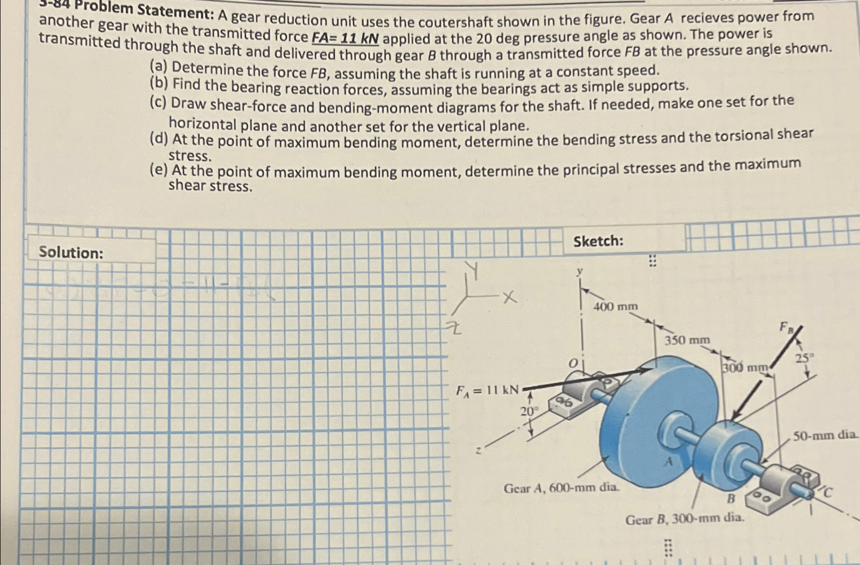 Solved Problem Statement: A gear reduction unit uses the | Chegg.com Solved Problem Statement: A gear reduction unit uses the | Chegg.com
