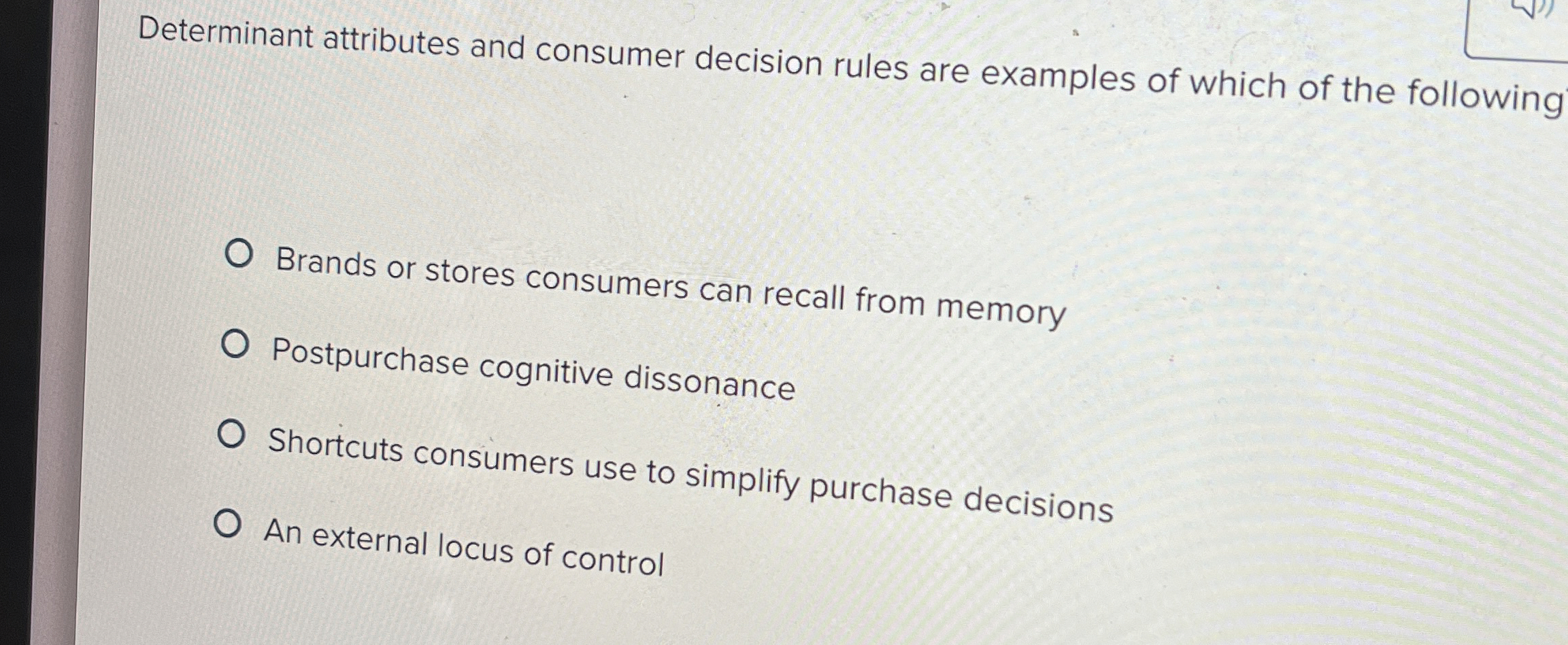 Solved Determinant attributes and consumer decision rules | Chegg.com
