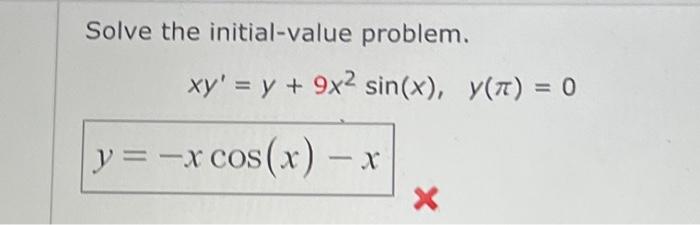 Solved Solve the initial-value problem. | Chegg.com