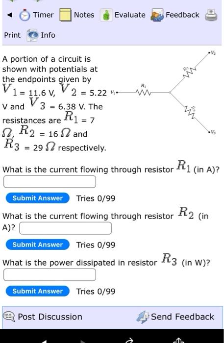 Solved Timer Notes Evaluate Feedback ≜ Print Info A Portion 2574