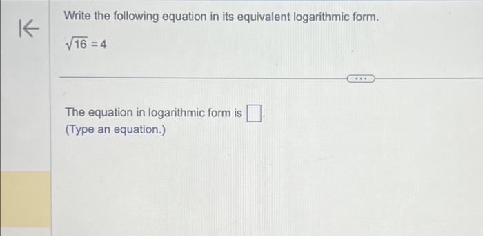 Solved Write the following equation in its equivalent | Chegg.com