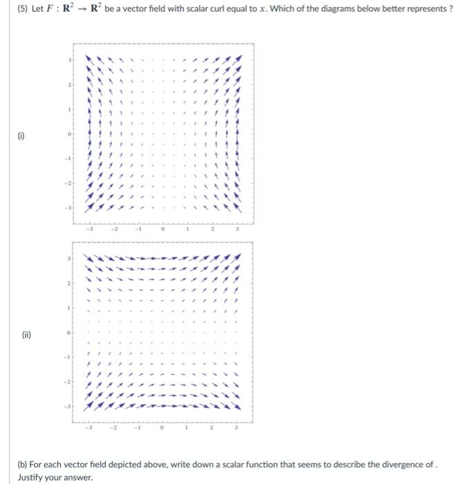Solved (5) Let F: R - R’ be a vector field with scalar curl | Chegg.com
