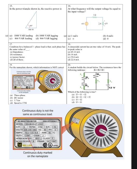 Solved I5. In the power triangle shown in, the reactive | Chegg.com