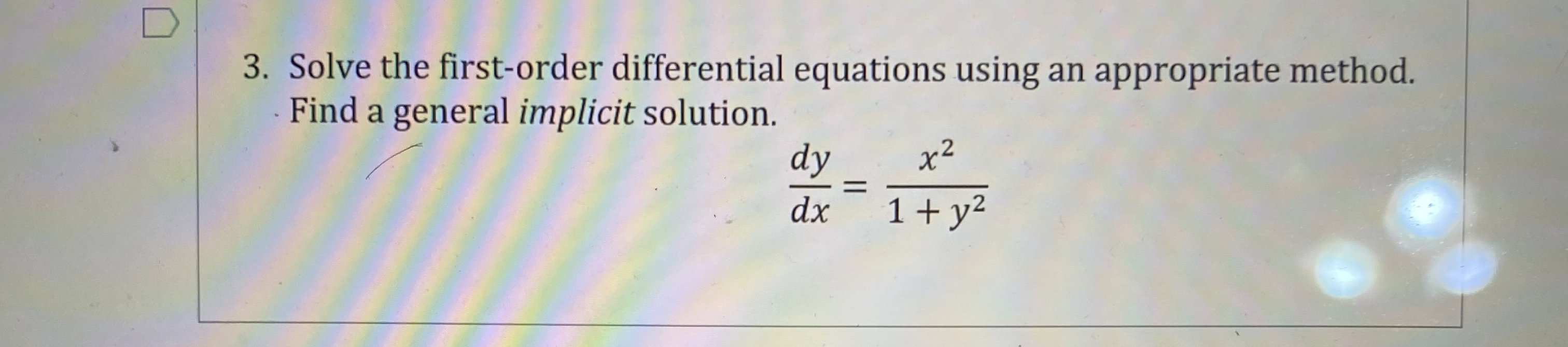 Solved Solve the first-order differential equations using an | Chegg.com