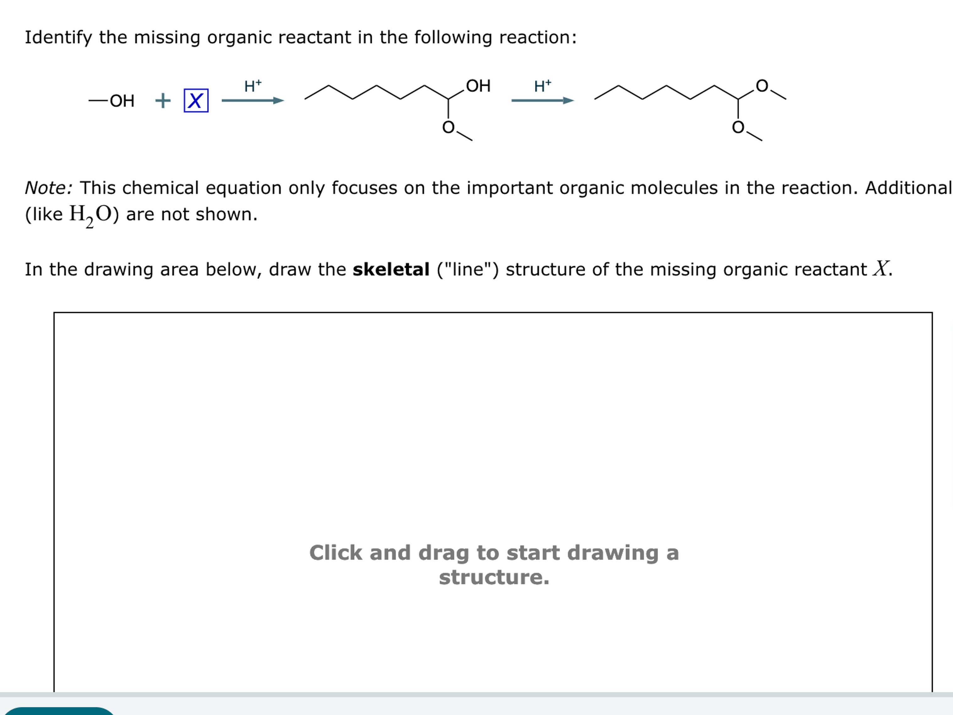 Solved Identify the missing organic reactant in the | Chegg.com