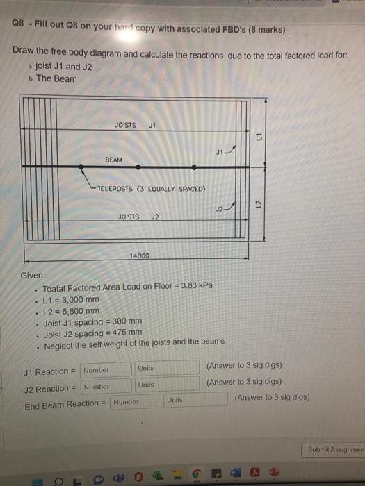 Solved Q8 - Fill out Q8 on your hard copy with associated | Chegg.com Solved Q8 - Fill out Q8 on your hard copy with associated | Chegg.com