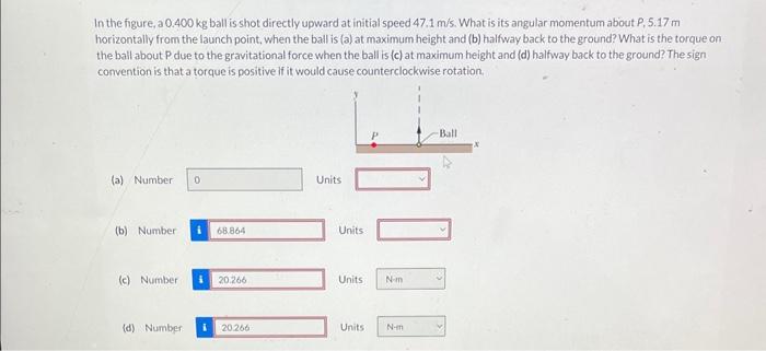 Solved In the figure, a 0.400 kg ball is shot directly | Chegg.com