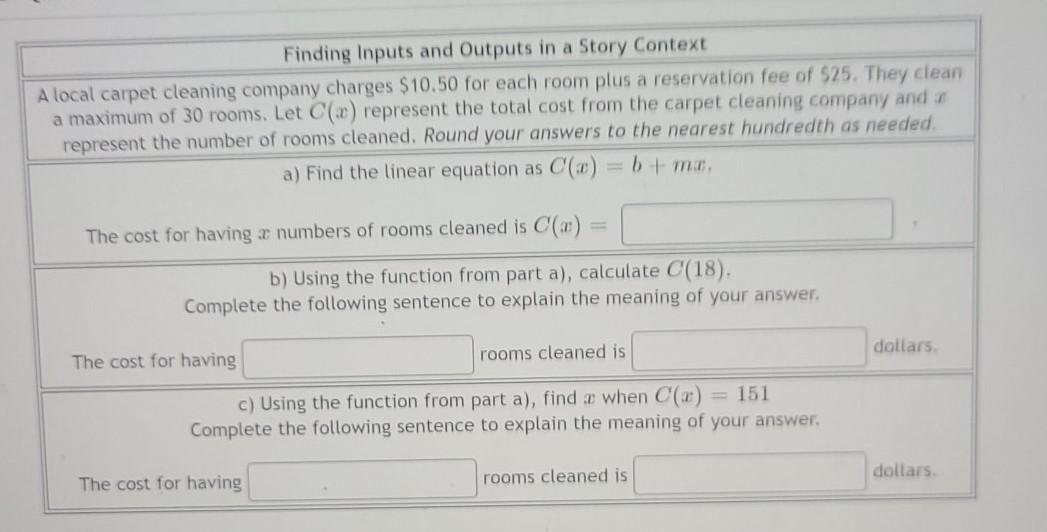 Solved Finding Inputs and Outputs in a Story Context A local | Chegg.com
