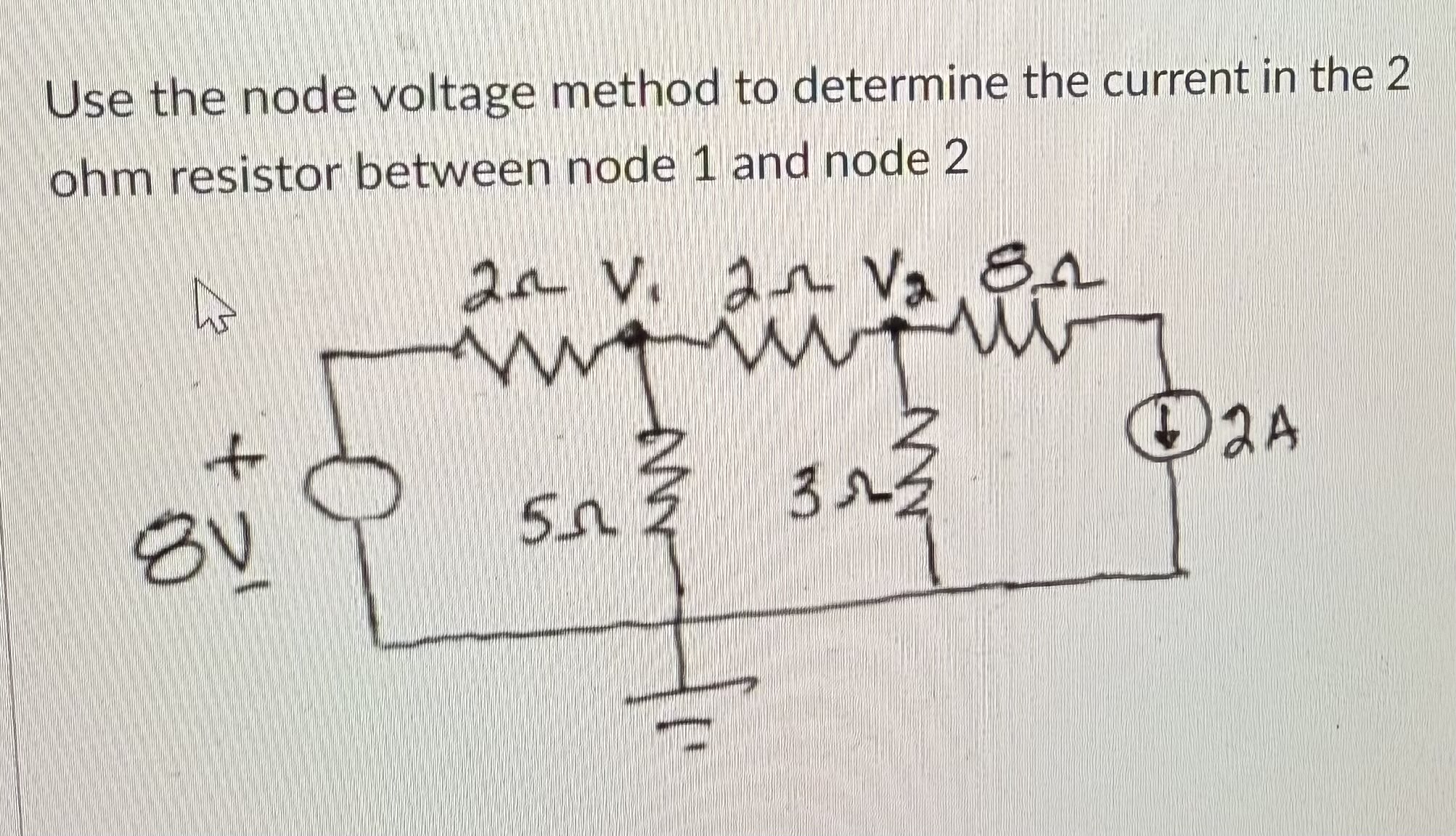 Solved Use the node voltage method to determine the current | Chegg.com