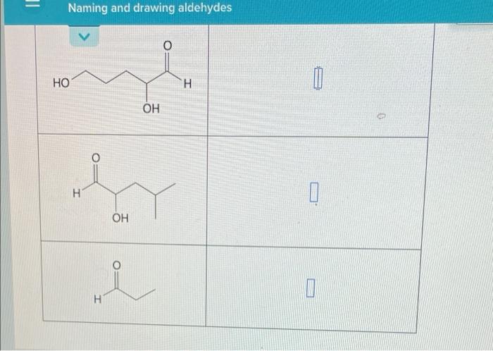 Solved III Naming and drawing aldehydes Write the systematic | Chegg.com