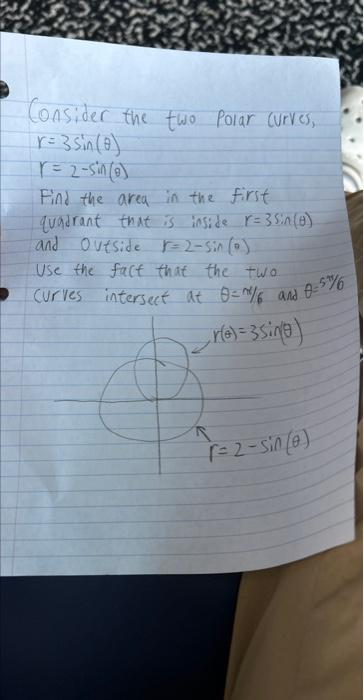 Solved Consider the two polar curves, r=3sin(theta), | Chegg.com