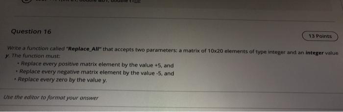 Solved OU Question 16 13 Points Write a function called | Chegg.com
