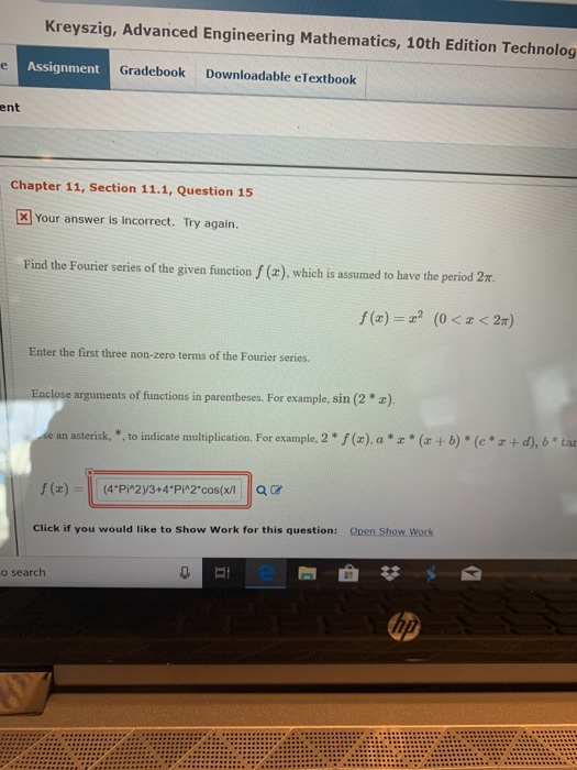 Solved Kreyszig, Advanced Engineering Mathematics, 10th | Chegg.com