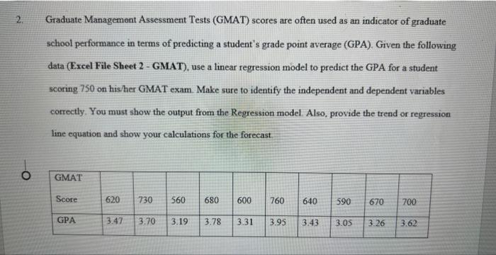 Solved A Graduate Management Assessment Tests (GMAT) scores | Chegg.com