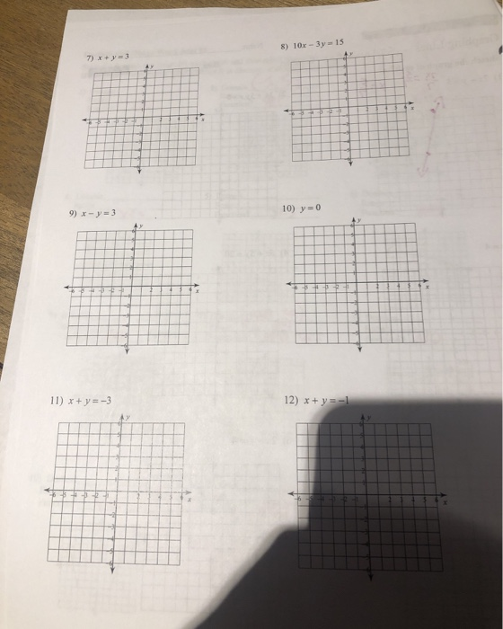 Solved Name Graphing Lines - STANDARD FORM Sketch the graph | Chegg.com