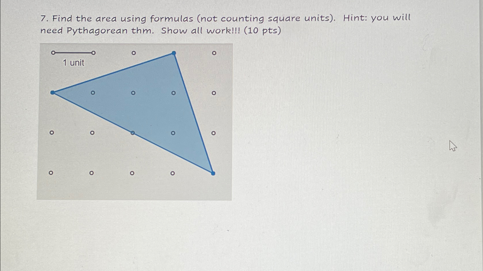 Solved Find the area using formulas (not counting square | Chegg.com