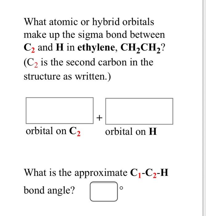 Solved What atomic or hybrid orbitals make up the sigma bond | Chegg.com
