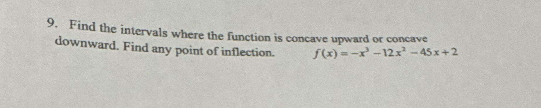 Solved Find the intervals where the function is concave | Chegg.com