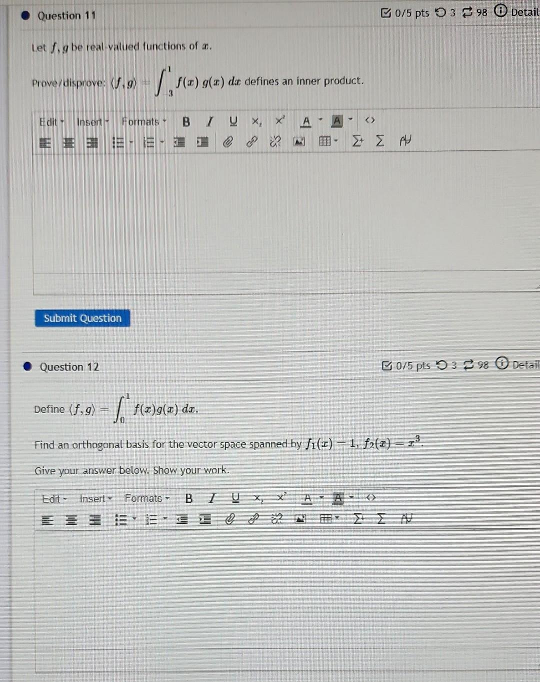 Solved Let f,g be real valued functions of x. | Chegg.com