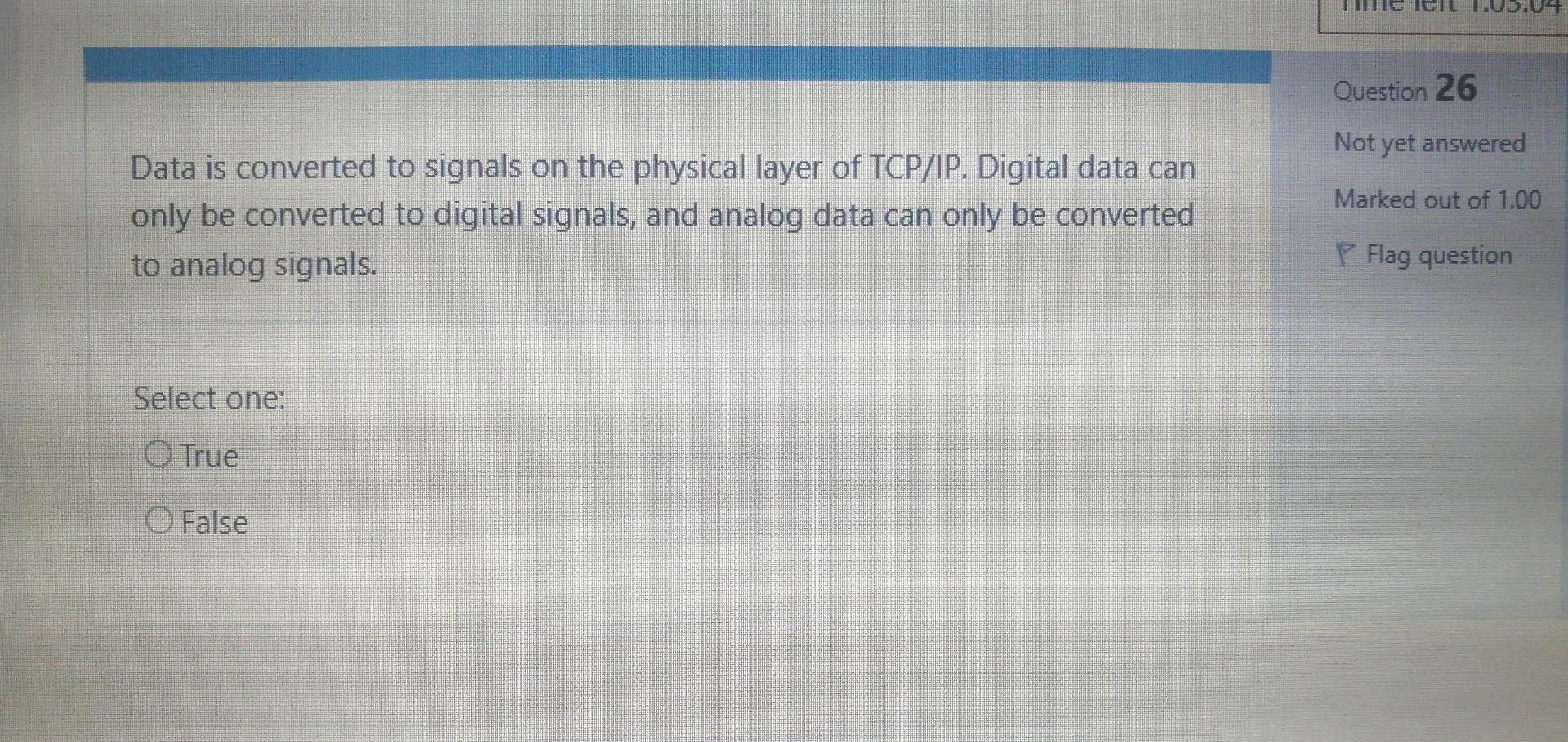 Solved Select one: True False | Chegg.com