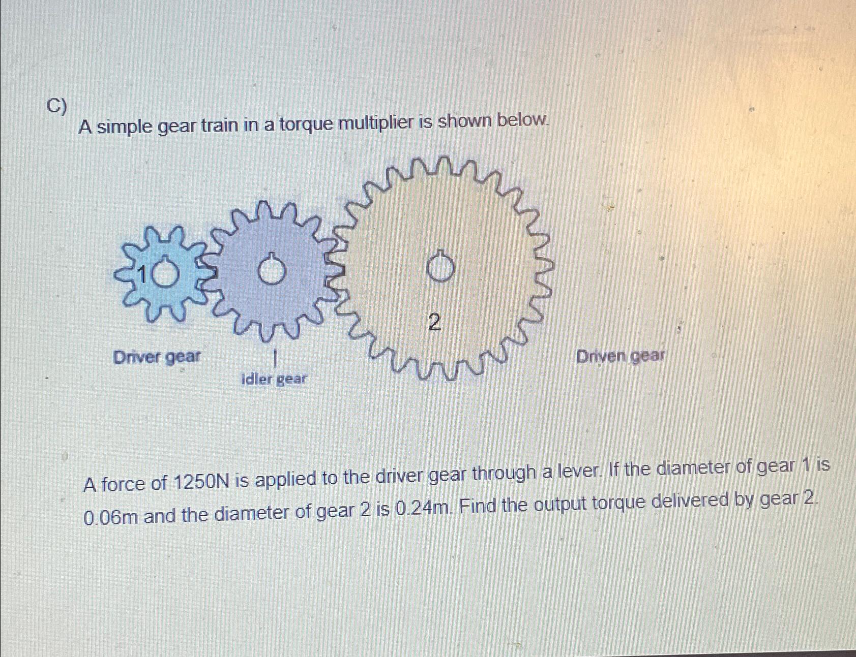 Solved For the following question you need to find the rpm | Chegg.com