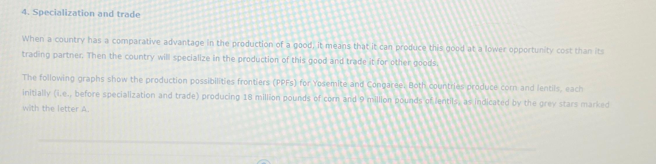 Solved Specialization and tradeWhen a country has a | Chegg.com