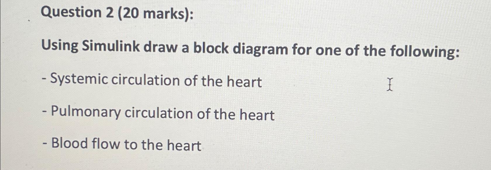 Solved Question 2 (20 ﻿marks):Using Simulink draw a block | Chegg.com